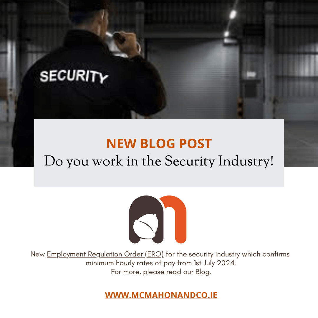 New Security Industry Employment Regulation Order - McMahon & Co